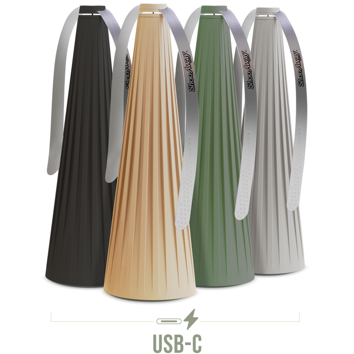 Shoo Away Bamboo Eco Friendly Rechargeable Portable Fly Repellent Fan ...